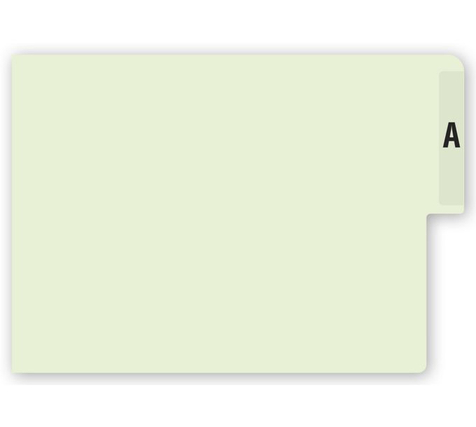 File Folders - Heavy Duty End Tab File Folder A - Z Index Guides - 4726 ...