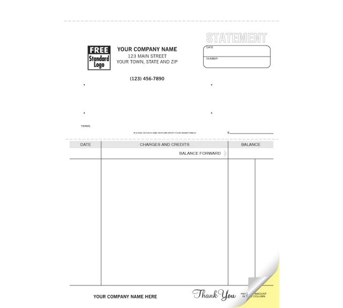 Business Forms - Classic Unlined Carbonless Statements - 495 by Deluxe ...