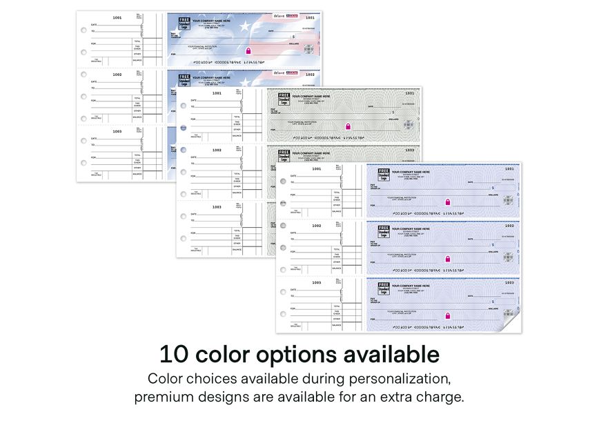 High Security 3 on Page Business Size Checks With End Stubs