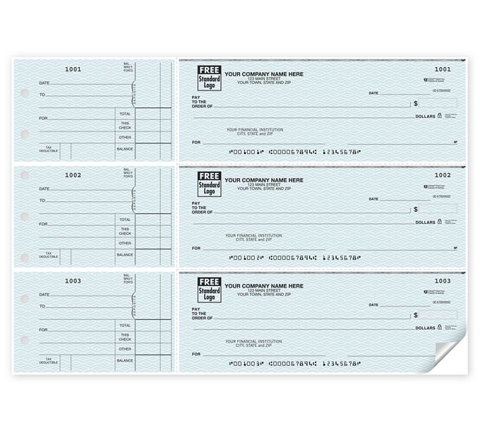 Product Side-Tear Voucher Business Checks w/CFP, 3-On-A-Page53220Z