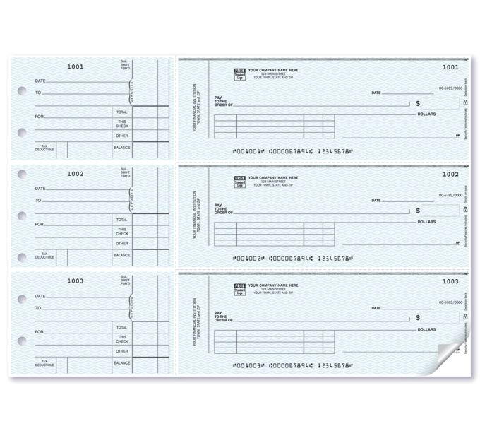 3-on-a-Page Business Check with Horizontal Voucher - by Deluxe | Deluxe.com
