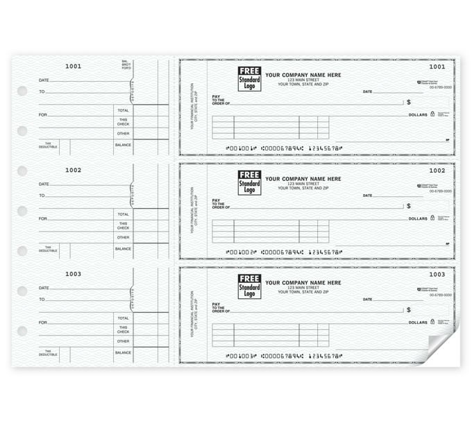 Horizontal Voucher Business Check, 3-on-a-Page \ Deluxe | Deluxe.com