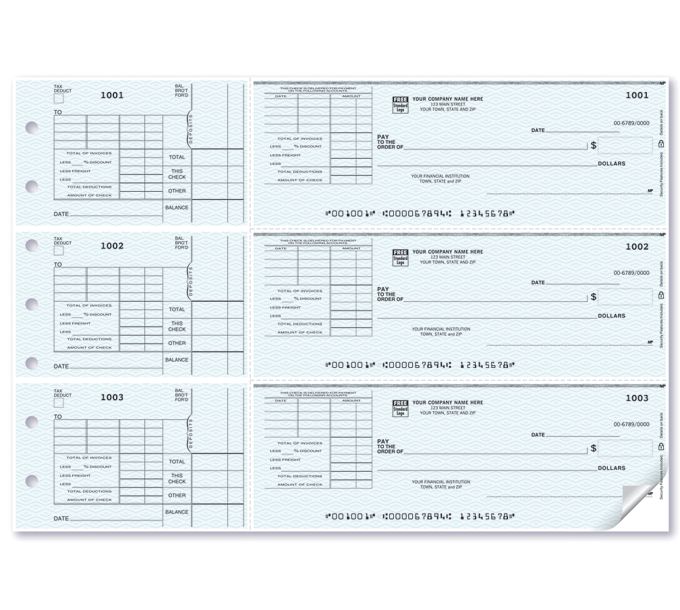 Business Checks - 3-On-A-Page Check With Corner Voucher - 53223N by ...