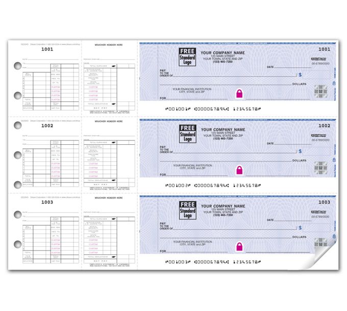 High Security 3-On-A-Page Salary Payroll Check \ Deluxe | Deluxe.com