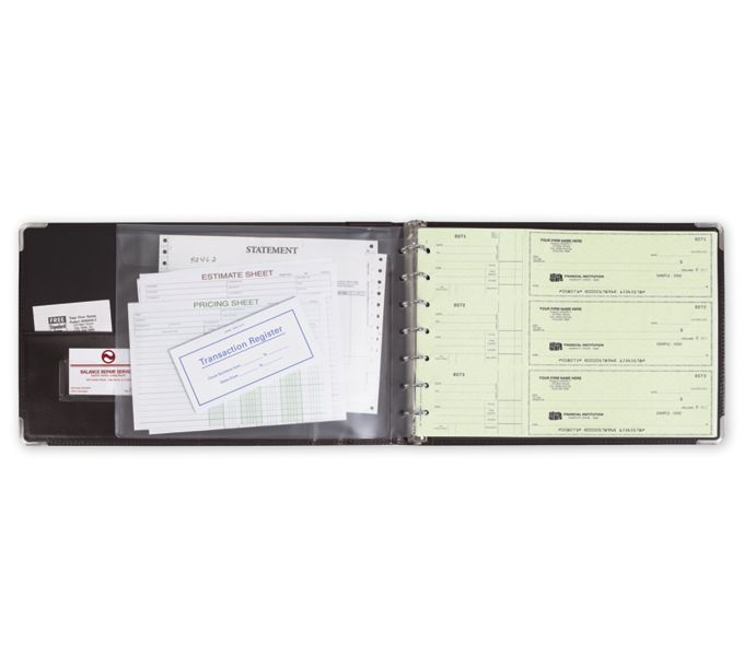 Check Binders - 3-On-A-Page Brown Premium Vinyl 7 Ring Cover - 53249N ...