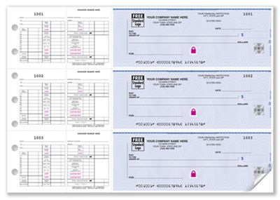 High Security 3-On-A-Page Hourly Payroll Check | Deluxe