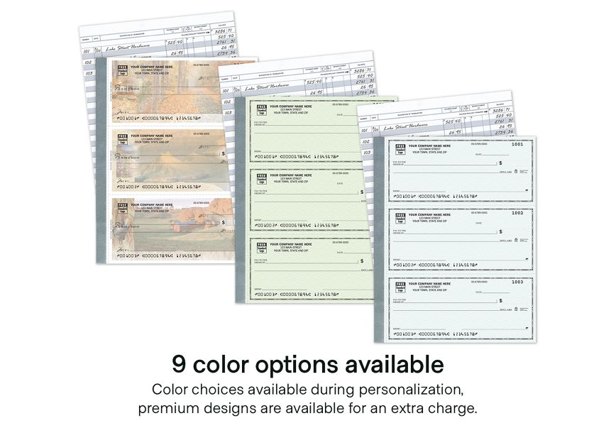 3-on-a-Page Secretary Deskbook Check - Custom Printed by Deluxe