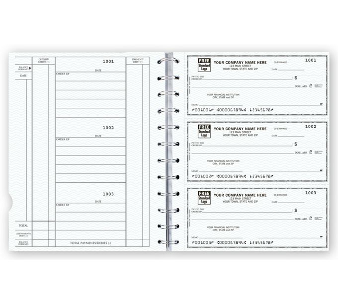 3-on-a-Page Newport Deskbook Check - Full Page Stubs - by Deluxe ...