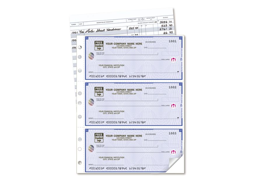 High Security 3 On Page Duplicate Compact Deskbook Checks