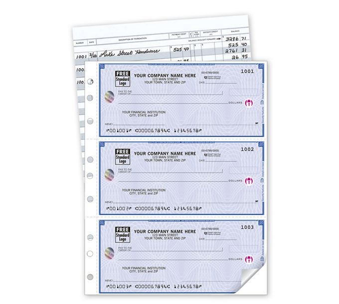 High Security Duplicate Deskbook Business Check w CFP\ Deluxe | Deluxe.com