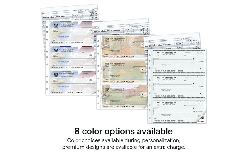 3-on-a-Page Duplicate Deskbook Business Check - by Deluxe
