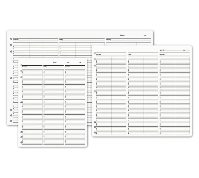 Appointment Book Refill Sheets - Time Refill-Blank-3col-10min - 5774 by ...