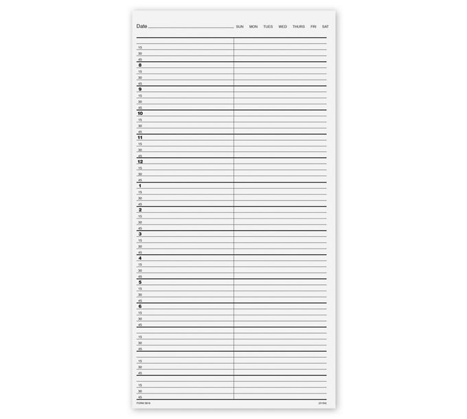 Appointment List-2 Column 15 Min | ShopDeluxe | Deluxe.com