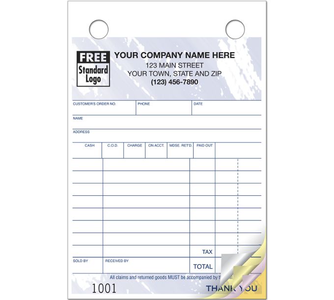 Color 4 x 6 Small Register Forms - Custom Printed by Deluxe