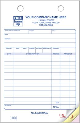 Register Forms - Custom Large Classic Register Form w/Pre-Printed ...