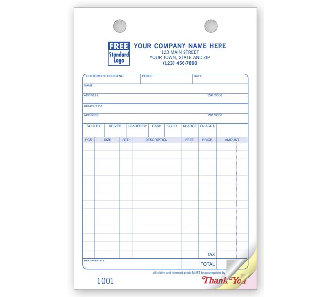 Business Forms - Large Classic Building Materials Register Forms - 612 ...