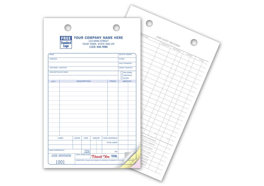 Large Classic Work Order Register Forms - 621