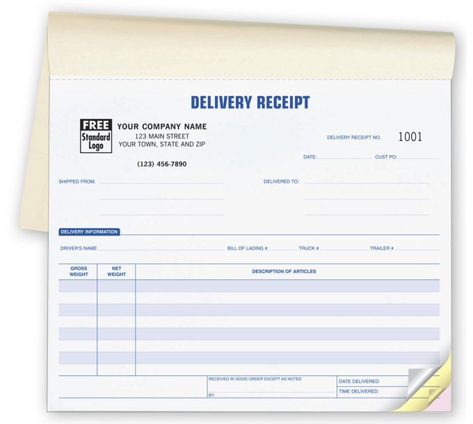 Delivery Receipts - Booked | 6223 | Deluxe | Deluxe.com