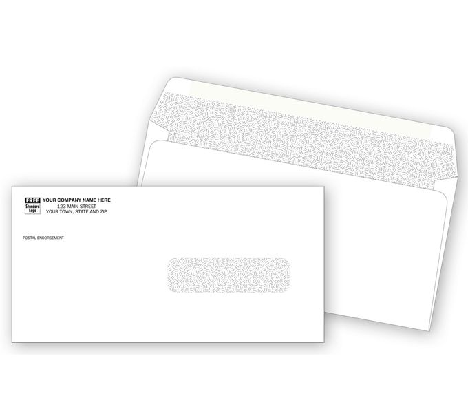 Business Envelopes - Custom Printed Single Window Confidential Claim ...