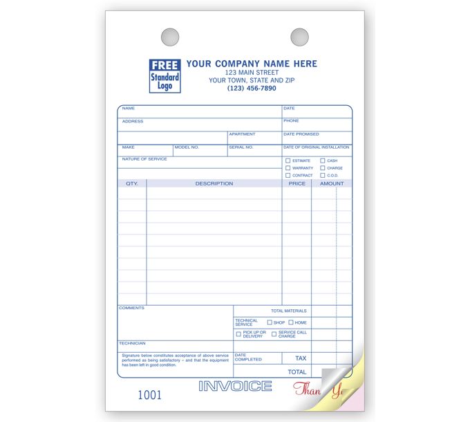 Business Forms - Large Classic Service Order Register Forms - 631 by ...