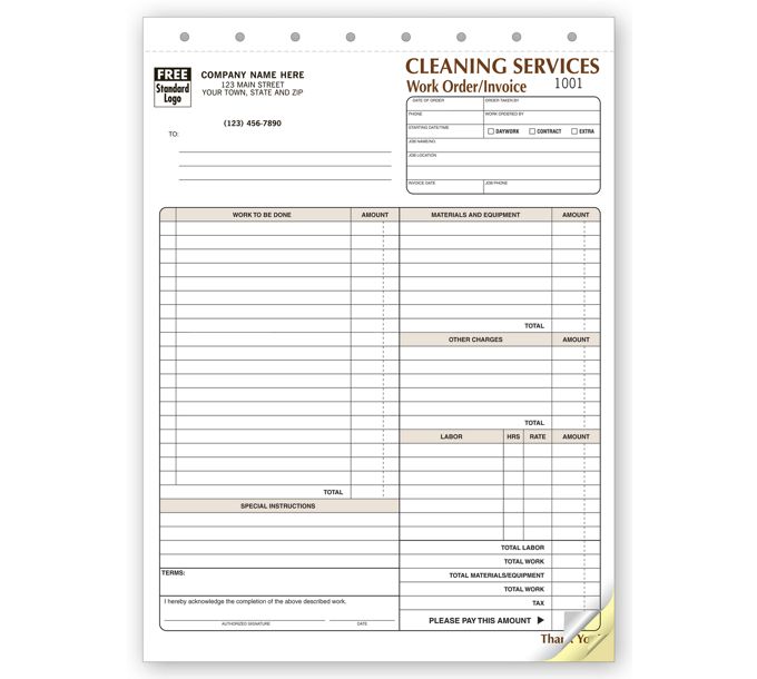 Cleaning Company Contract - Work Orders - 6527 by Deluxe | Deluxe.com