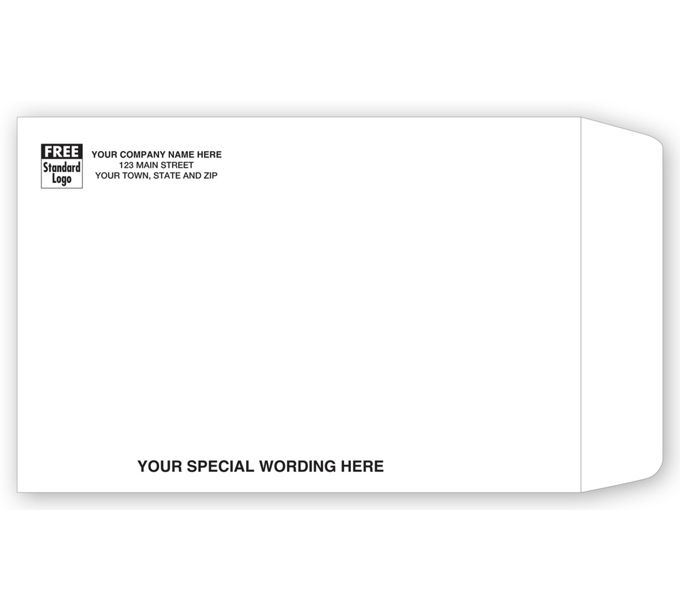 Business Envelopes - Custom Printed 9 X 6 Open End Mailing Envelope ...