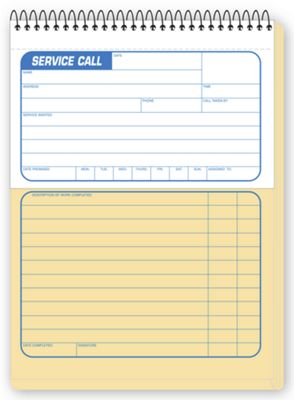 Service Books - Service Call Slip - Service Order Book - 7 by Deluxe