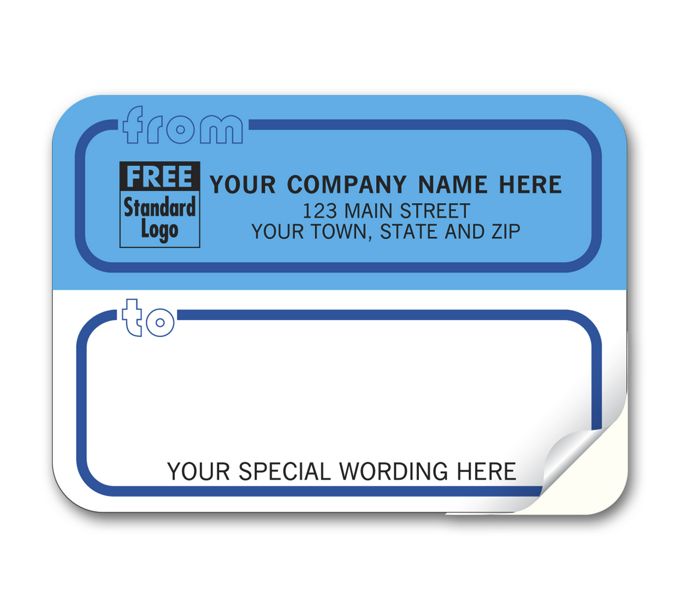 Business Labels - Padded White & Blue Mailing Labels - 71 by Deluxe ...
