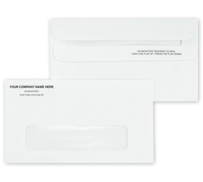 Business Envelopes - Custom Printed #6 Single Window Envelope, Self ...