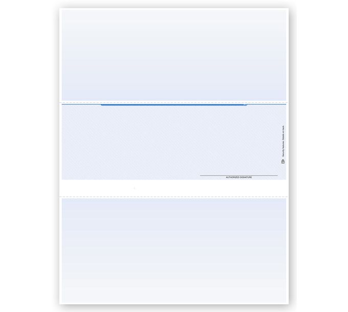 Blank Laser Check, Middle w/ Signature Line| Deluxe Checks | Deluxe.com