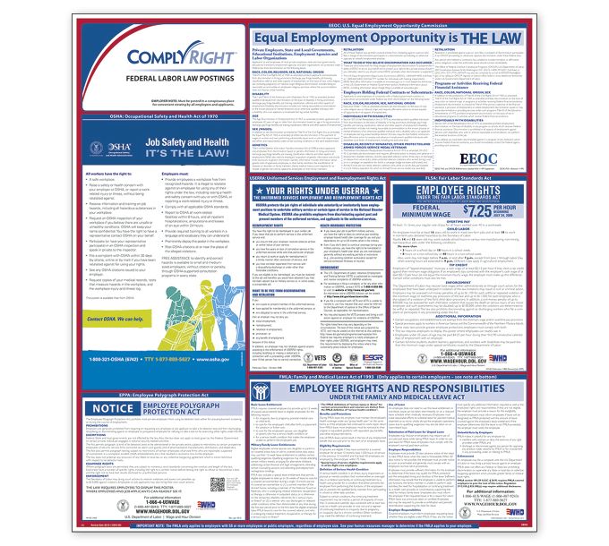 Labor Law Posters - Federal Labor Law Poster - 8970 by Deluxe | Deluxe.com