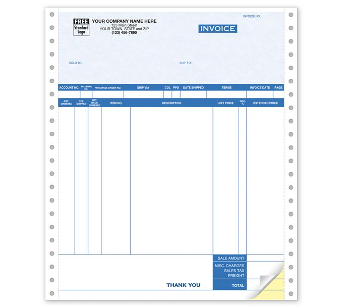 Continuous Invoice Parchment | DFS | Deluxe.com