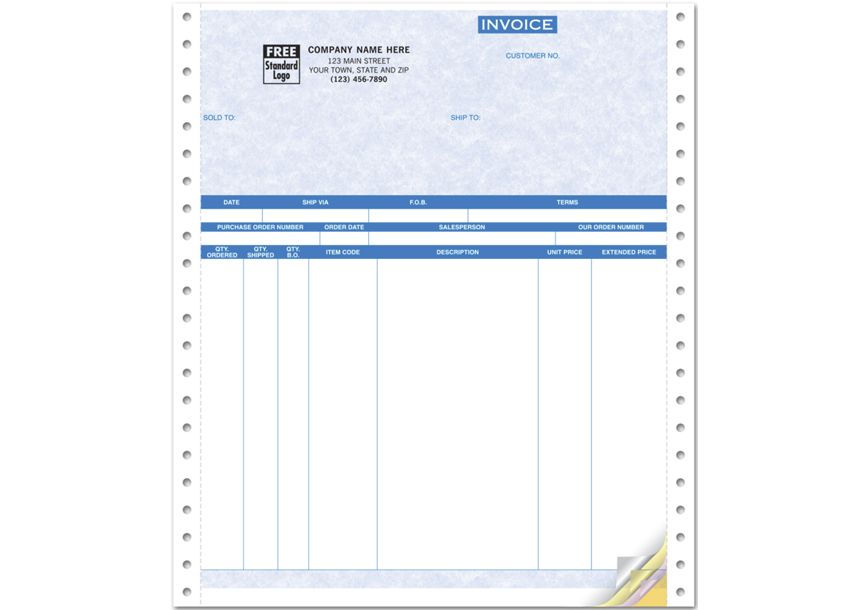 Parchment Continuous Business Invoices - 9044G