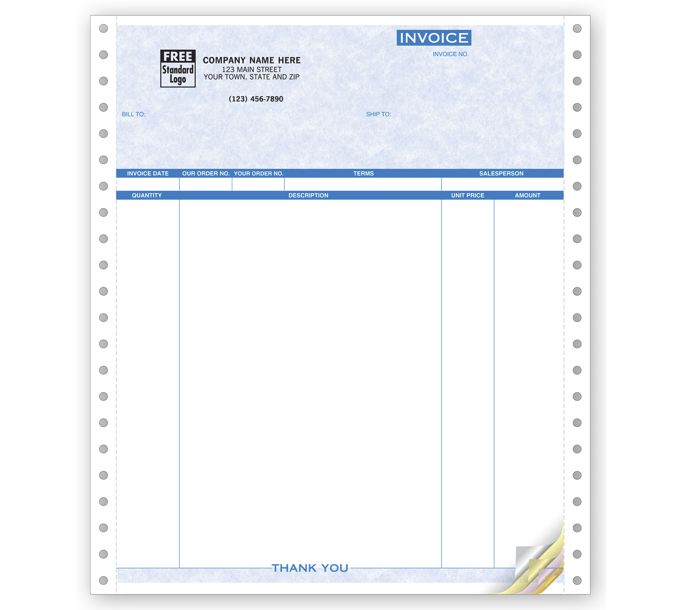 Continuous Invoices: Carbonless Parchment Forms - ShopDeluxe | Deluxe.com