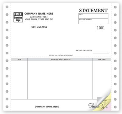 Continuous Statement Forms: For Monthly Billing - ShopDeluxe