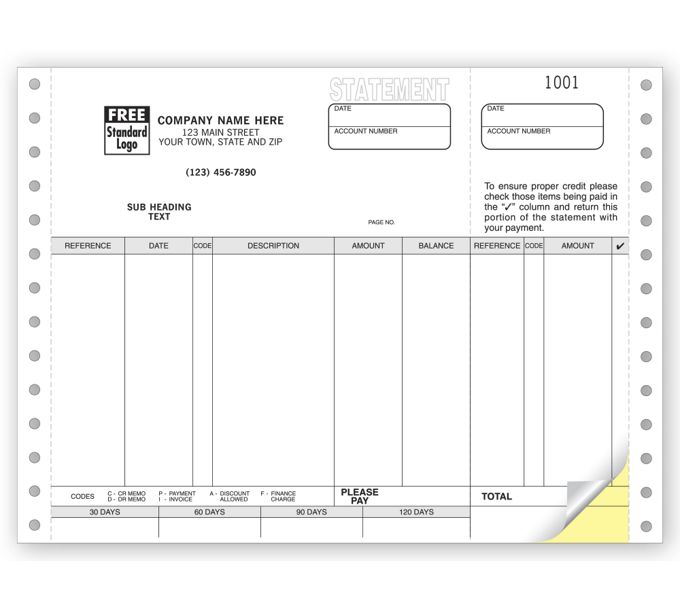 Business Statements - Classic Continuous Statements - 9063 by Deluxe | Deluxe.com