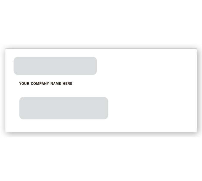 Double Window Envelopes - 8 5/8 X 3 5/8 Confidential Envelope - 91564 ...