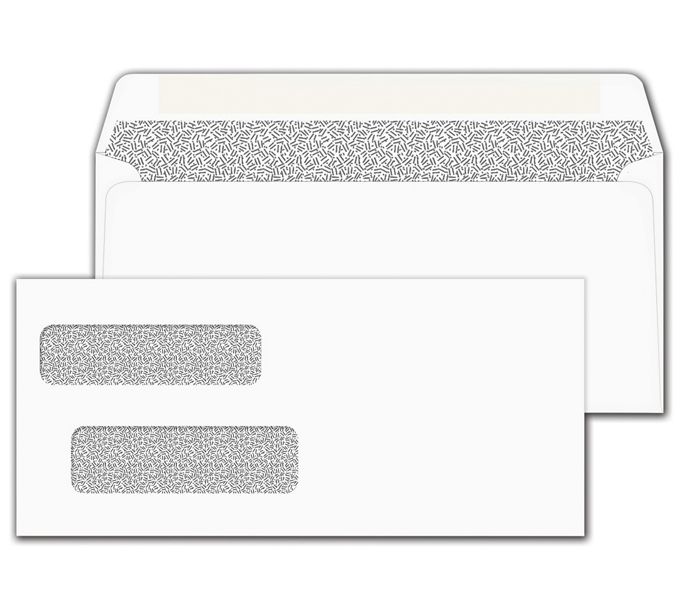 91585 Double Window Confidential Envelopes 9" x 4-1/8"