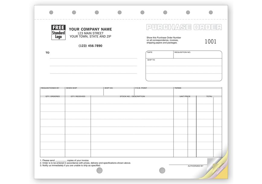 Custom Classic Small Purchase Order Forms - 91