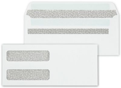 Business Envelopes - Custom Printed #9 Double Window Confidential Self ...