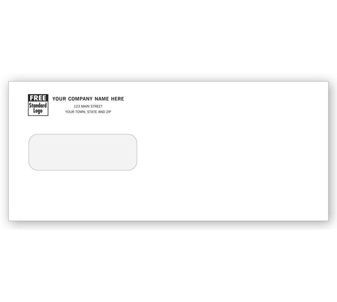 Business Envelopes - Custom Printed Single Window Envelope - 9301 by ...