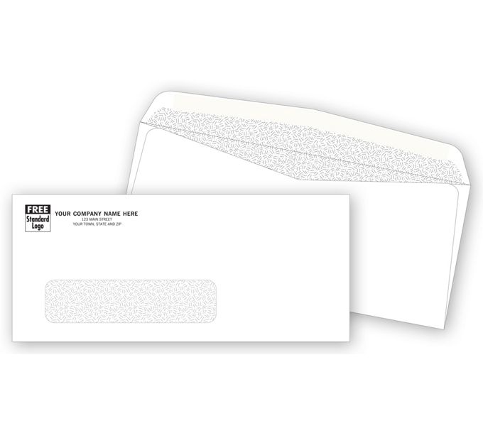Business Envelopes - Custom Printed #9 Single Window Confidential ...