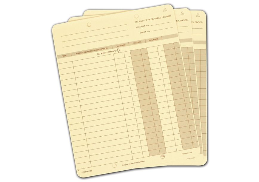 Ledger Cards - One-Write Ledger Cards - 99 by Deluxe