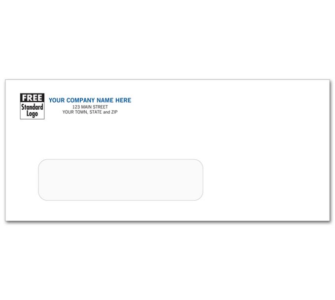 Business Envelopes - Custom Printed Single Window Envelope - 9WCC by ...
