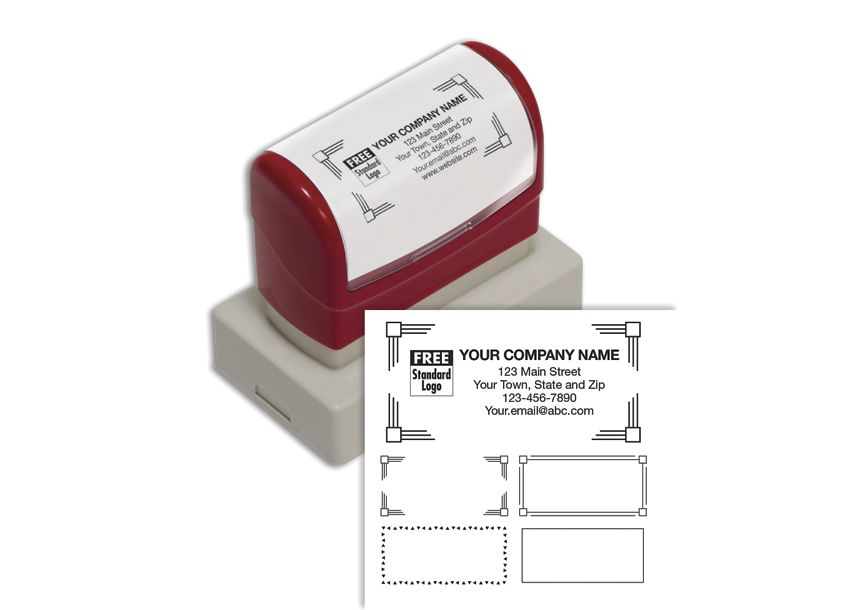 Customizable Name & Address Stamp, Large - Pre Inked