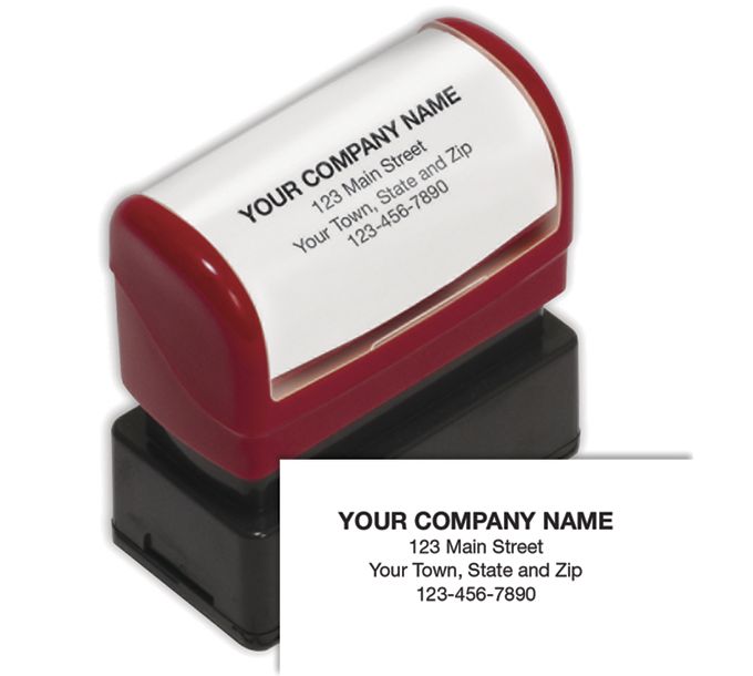 Name & Address Stamp, Small - Pre Inked | 4 Lines of Text