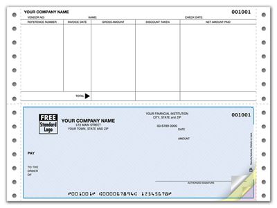 Business Checks - Custom Printed Continuous Accounts Payable Check ...