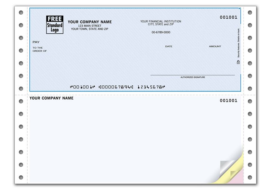 Deluxe Continuous Top Multi-Purpose Check - DCT151