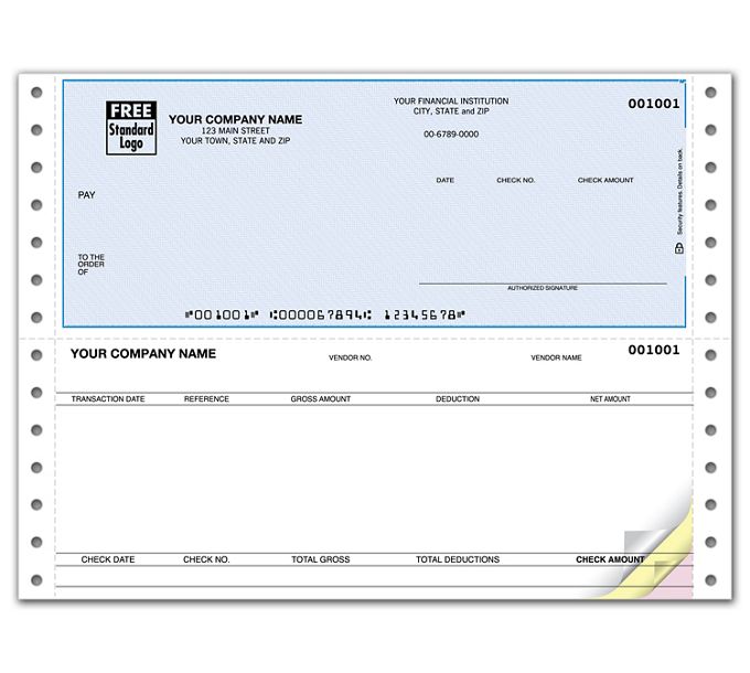 Business Checks - Custom Continuous Top Multi-Purpose Check - DCT253 by ...