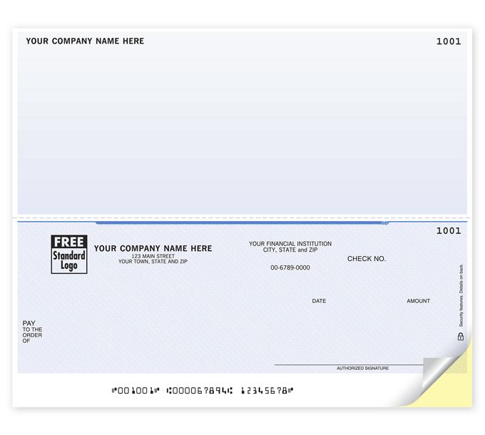 Business Checks - Custom Laser Bottom 7" Multi-Purpose Check - DLB101 ...
